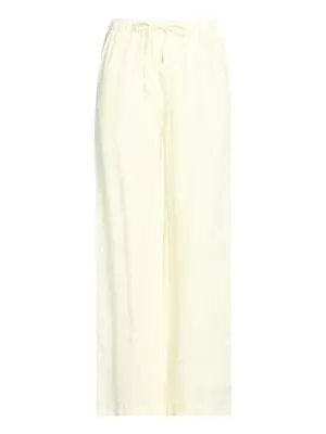 120% Lino Linen Straight-leg Pants - Yellow