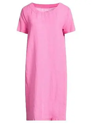 120% Lino Mini Linen Dress - Fuchsia