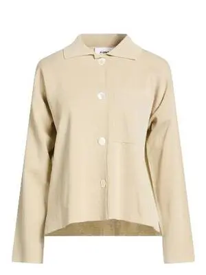 Alpha Studio Cotton Blend Overshirt - Beige