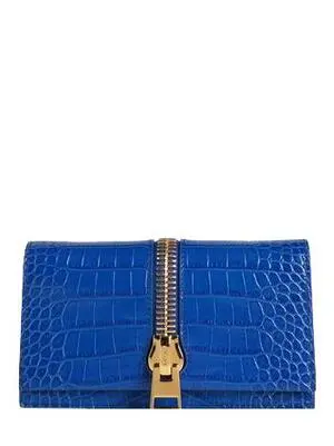 TOM FORD Textured-leather Clutch - Blue