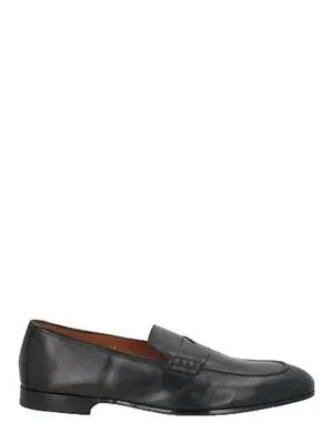 DOUCAL'S Leather Penny Loafers - Black