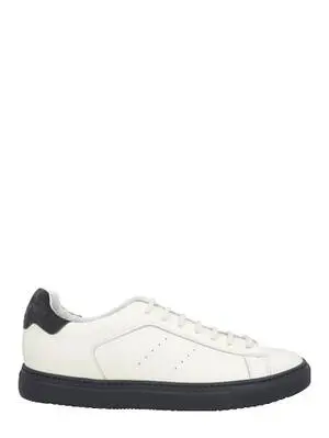 DOUCAL'S Pebbled-leather Low-top Sneakers - Off White