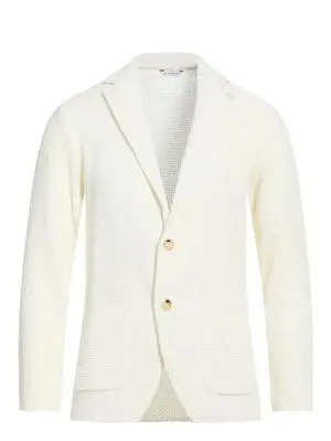 MANUEL RITZ Blazer Size Cotton, Acrylic - Off White