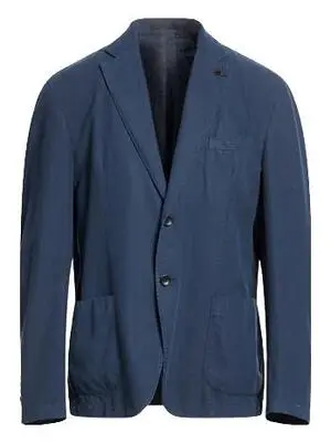 PAOLONI Blazer Midnight Size Cotton, Linen - Blue