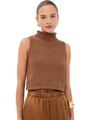 SABLYN Atticus Roll Neck Cropped Tank