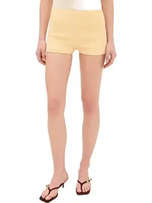 SEVEN WONDERS Adora Shirred Shorts - Lemon
