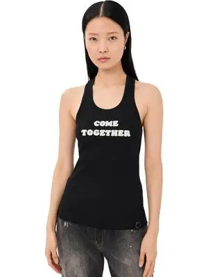 STELLA MCCARTNEY Slogan Ribbed Tank