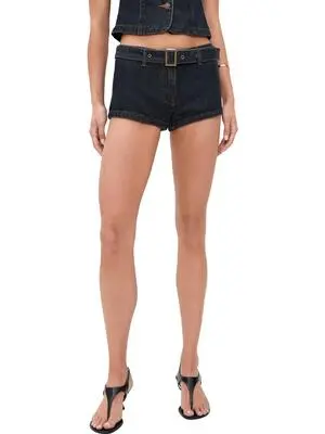 Lioness Afterglow Mini Denim Shorts - Dark Denim