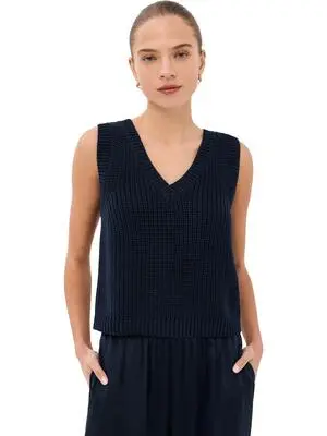 Sablyn Lili V-neck Tank - Midnight Navy