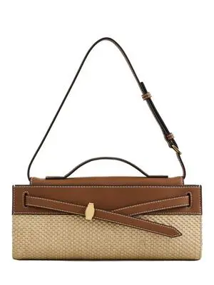 Veronica Beard Raffia Dash Clutch - Hazelwood Natural