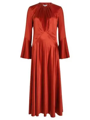 Veronica Beard Ezri Silk-blend Midi Dress - Red