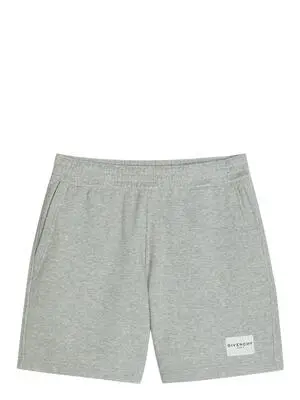 Givenchy Logo Cotton Shorts - Light Grey