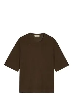 Officine Générale Boris Knit T-shirt - Dark Brown