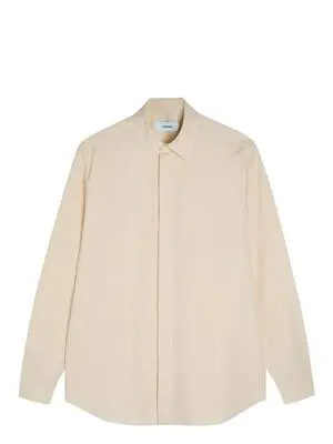 LARDINI Cotton And Silk-blend Shirt - White