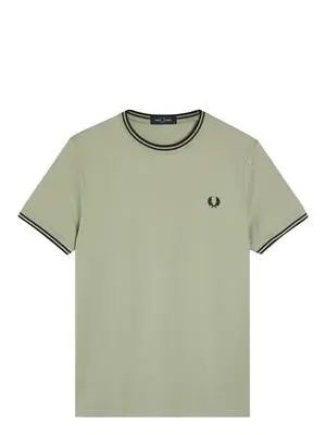 Fred Perry Embroidered Logo Cotton T-shirt - Green