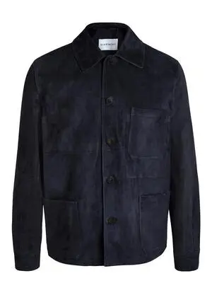 GIVENCHY Patch Pocket Suede Overshirt