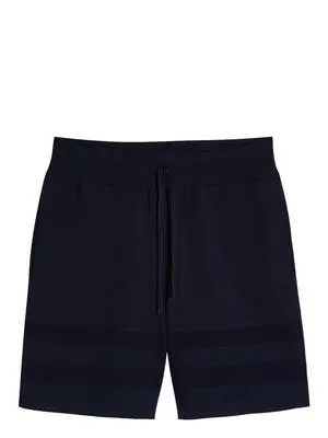 Givenchy Cotton-blend Textured Knit Shorts - Navy