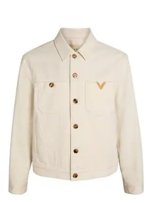 Valentino Garavani Logo Denim Jacket - White