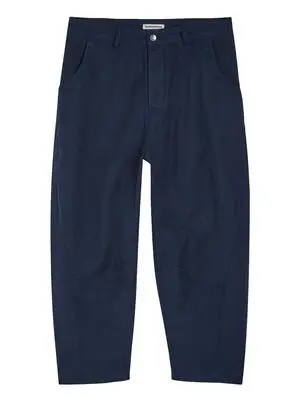 You Must Create Barrel-leg Canvas Trousers - Navy