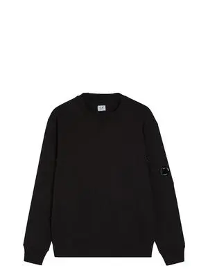 C.P. COMPANY Logo Cotton Sweatshirt - Black