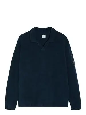C.P. COMPANY Cotton Polo Jumper - Navy