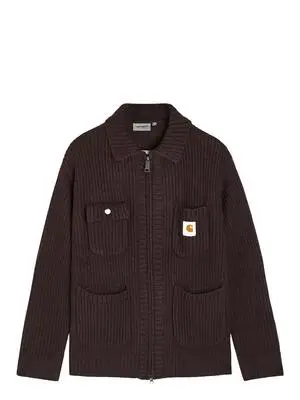 Carhartt Work In Progress Chore Knit Cardigan - Dark Brown