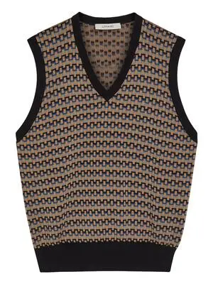 LEMAIRE Patterned Cotton-Knit Vest