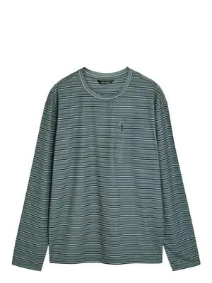 HIKING PATROL Striped Stretch-jersey T-shirt - Navy