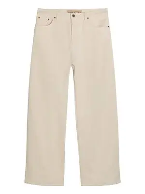 Valentino Garavani Wide-leg Denim Jeans - White