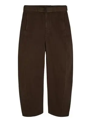 LEMAIRE Belted Denim Trousers - Brown