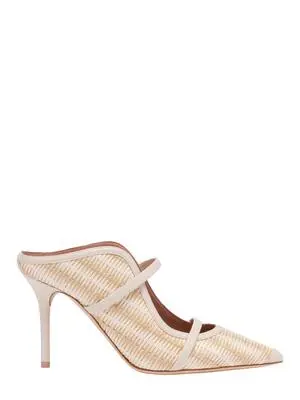 MALONE SOULIERS Maureen Raffia Mules - Beige