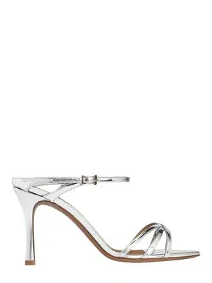 MALONE SOULIERS Leather Yuna Heeled Mules - Gold