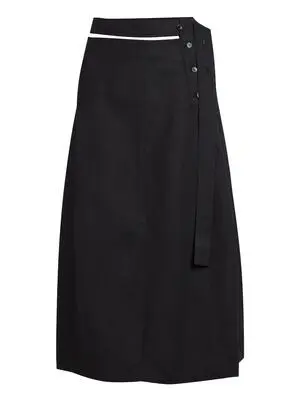 Studio Nicholson Belted Midi Skirt - Dark Purple