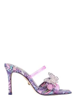 Kurt Geiger Butterfly Heeled Mules - Purple