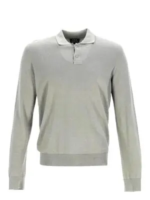 A.p.c. Long-sleeve Polo Shirt - Grey