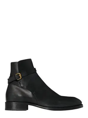 THE ROW Nobilis Buckle Bootie - Black