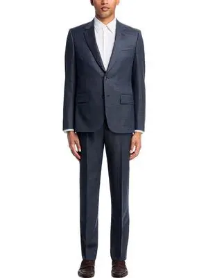 Paul Smith Soho Canvas Sharkskin Extra Slim Fit Suit - Grey#blue