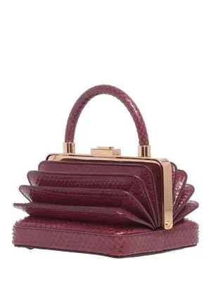 Gabriela Hearst Diana Bag In Snakeskin - Bordeaux