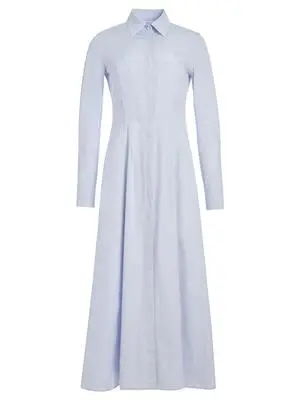 Gabriela Hearst Eugene Maxi Shirtdress - Light Blue