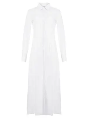 Gabriela Hearst Eugene Maxi Shirtdress - White