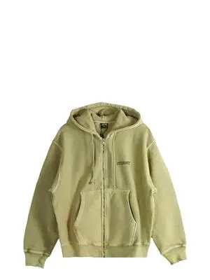StÜssy Jumbo Pig Dyed Zip-up Hoodie - Green