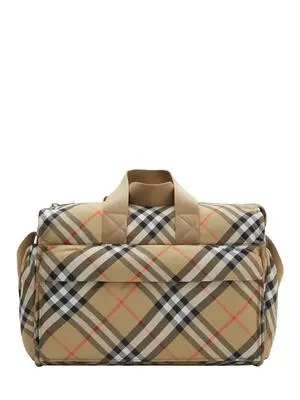 Burberry Mini Check Bowling Bag - Sand Beige