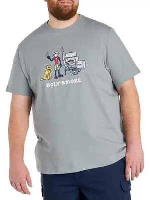 LIFE IS GOOD Big & Tall Holy Smoke Graphic Tee - Grey