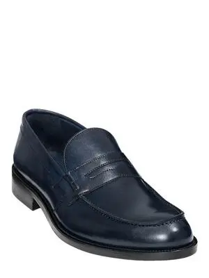 PAUL FREDRICK Penny Loafer - Navy