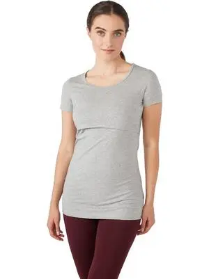 MODERN ETERNITY Maternity & Nursing Top - Steel Grey