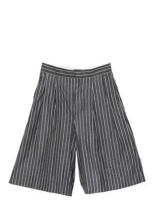 Soeur Striped Culottes Shorts - Grey
