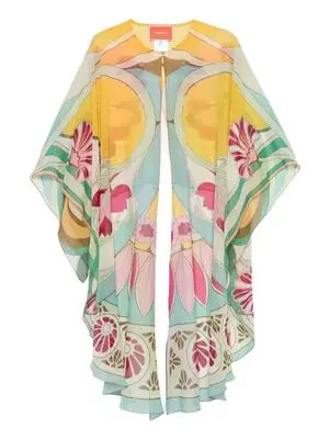 La DoubleJ Floral Cape - Yellow