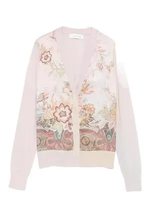Zimmermann Floral Print Cardigan - Pink