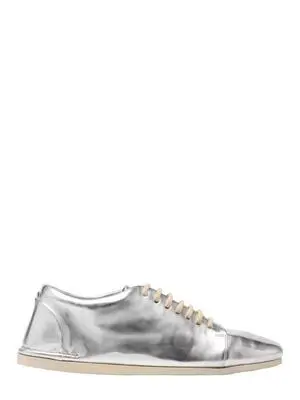 Marsèll Metallic Lace-up Sneakers - Silver