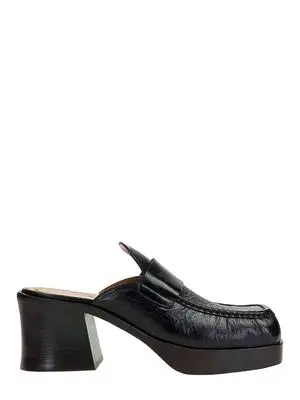 Marni Leather Mules - Black